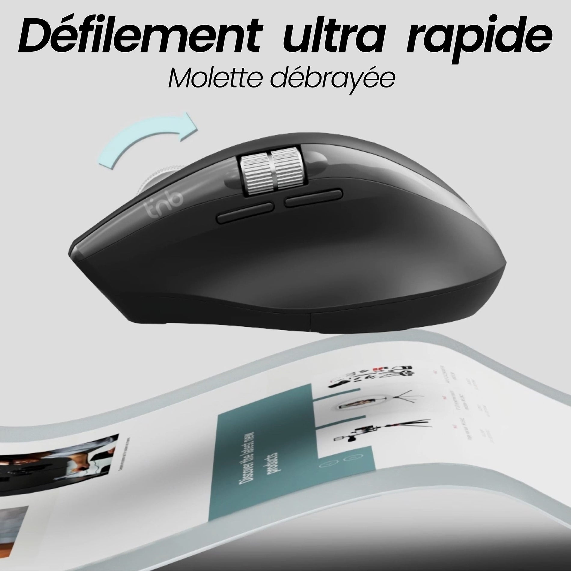 Rechargeable wireless mouse with detachable scroll wheel